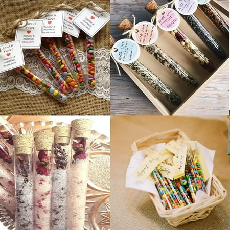 Test Tubes With Corks 15 Pieces 30 Ml Test Tubes Plastic Transparent ...