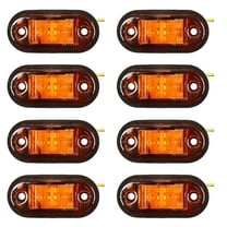 8X 12V / 24V 2 LED Side Marker Lights Lamp for Car Truck Trailer E ...