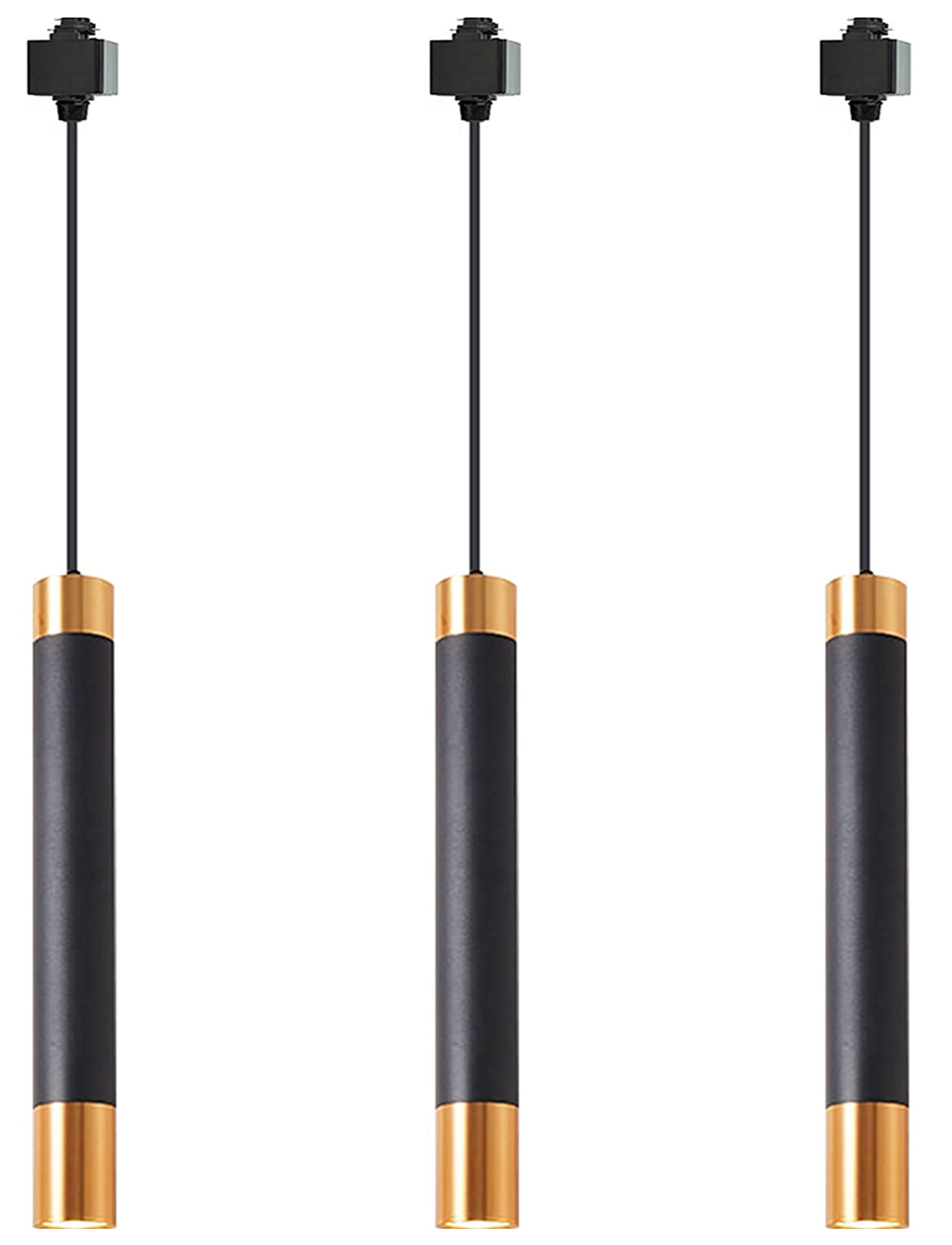 FSLiving 3W LED Track Spotlight Industrial Look Black Pendant Light H ...