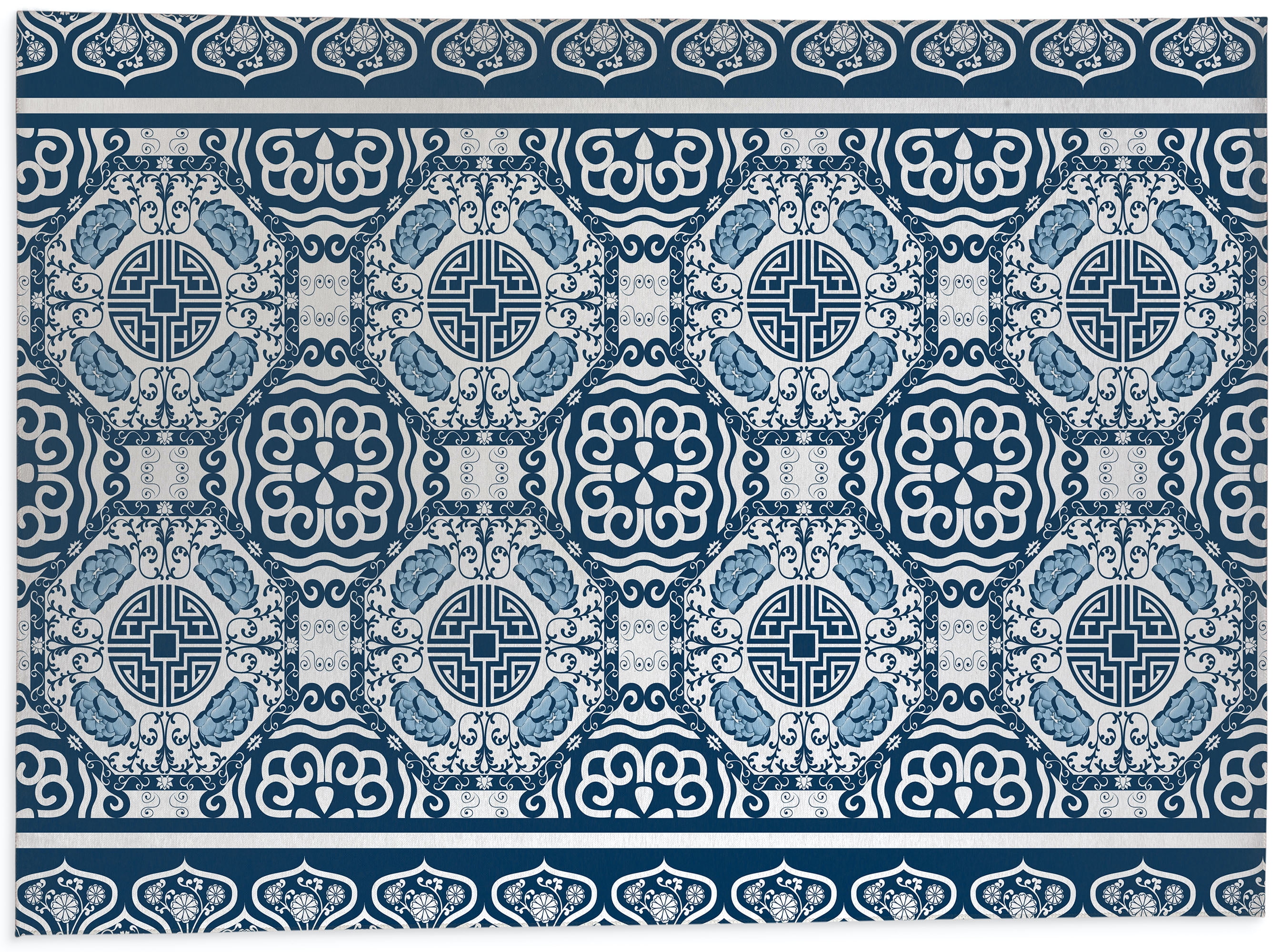 Lasha Blue Kitchen Mat by Kavka Designs - Walmart.com