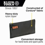 Klein Tools 5139B Black Nylon Zipper Bag - Walmart.com