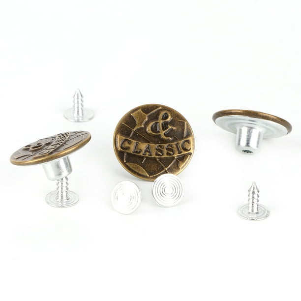 Jean Button Set,10 Piece Popular 20 Jean Button Assorted Jean Button ...