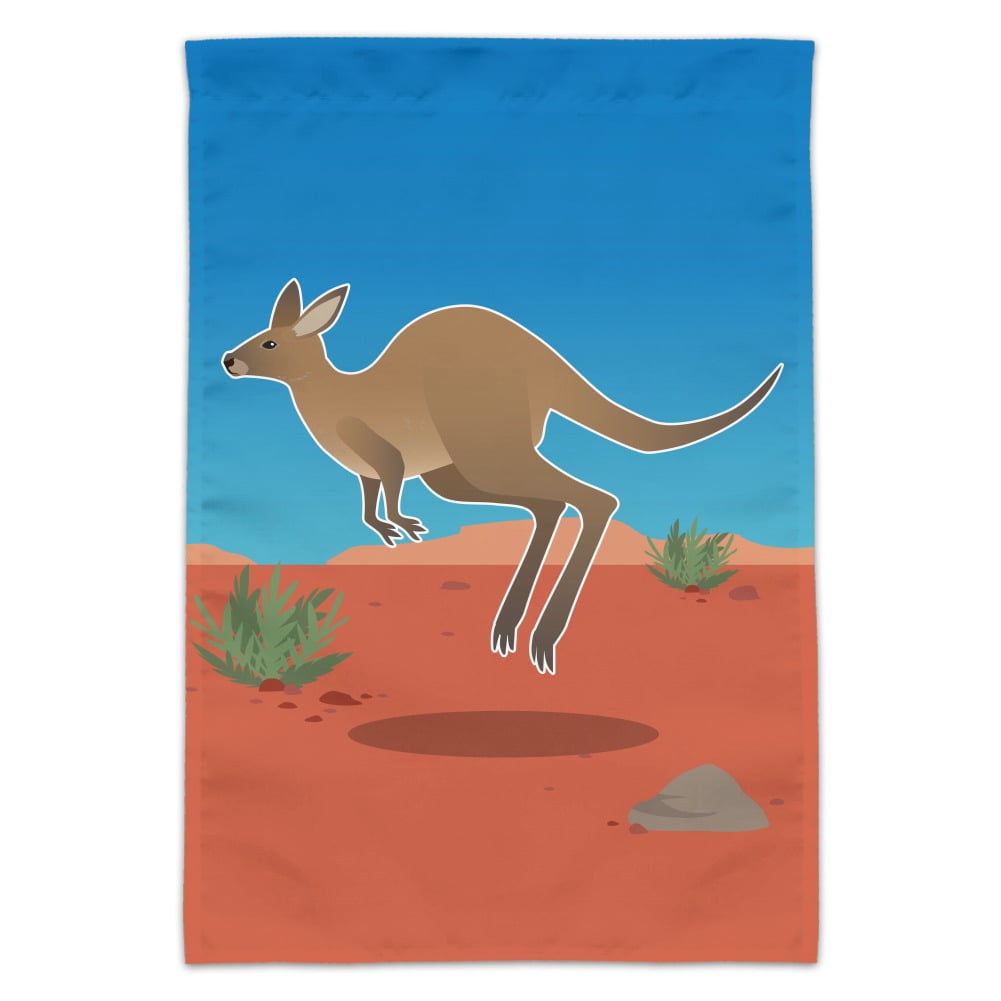 Kangaroo Hopping in the Australian Outback Garden Yard Flag - Walmart.com