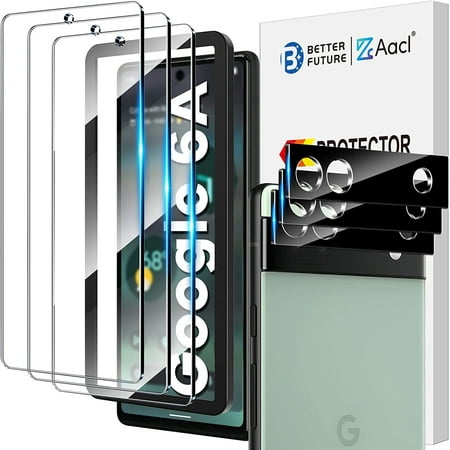 [3+3 Pack] Pixel 6a Screen Protector Tempered Glass for Google Pixel 6a ...