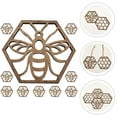 Eease 10 Wooden Bee Coasters Honeycomb Hexagon Drink Pad Wall Art Home ...