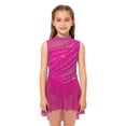 Aiihoo Kids Girls Figure Skating Dress Shiny Rhinestone Mesh Dance ...