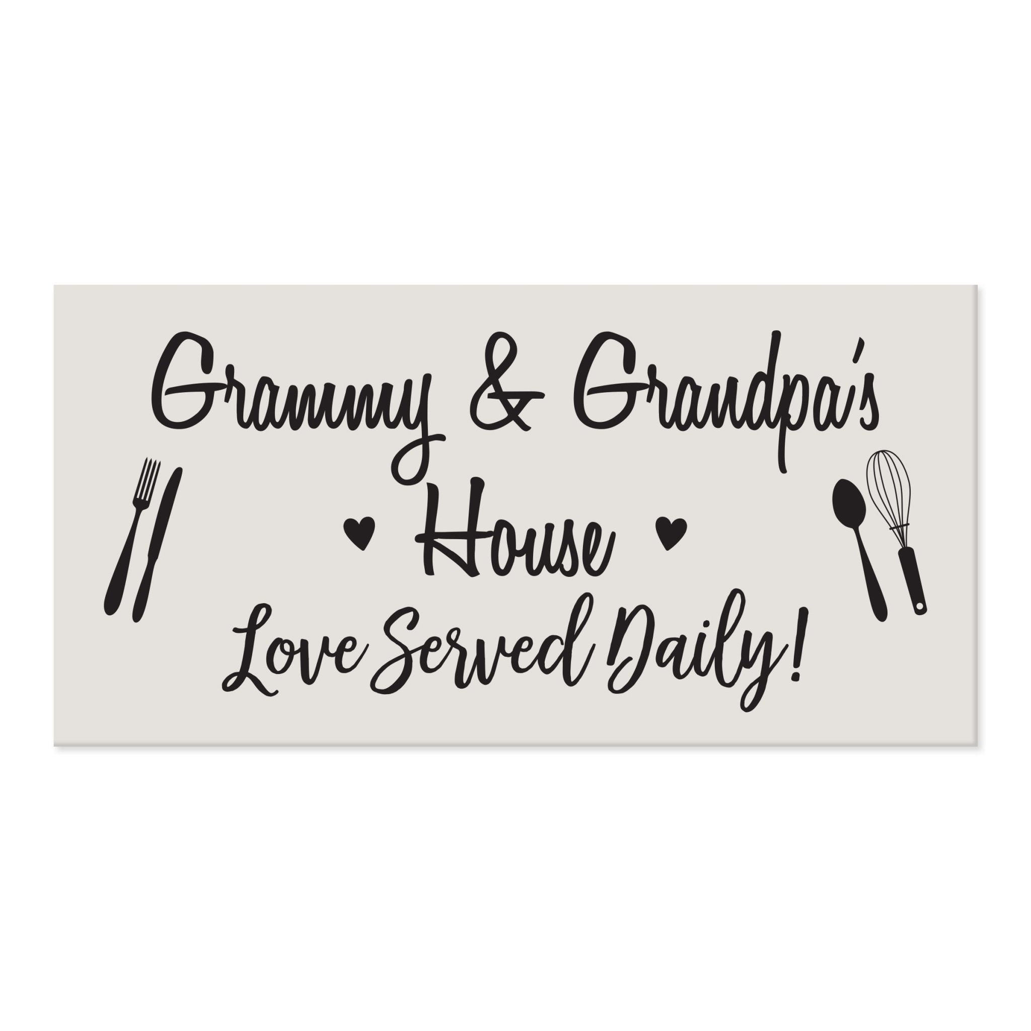 Grandparents Plaque Love Served Daily - Grammy & Grandpa - Walmart.com