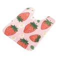 BZSMCE Strawberry with Green Leaves and Cute Flower Pattern 2-Piece Non ...