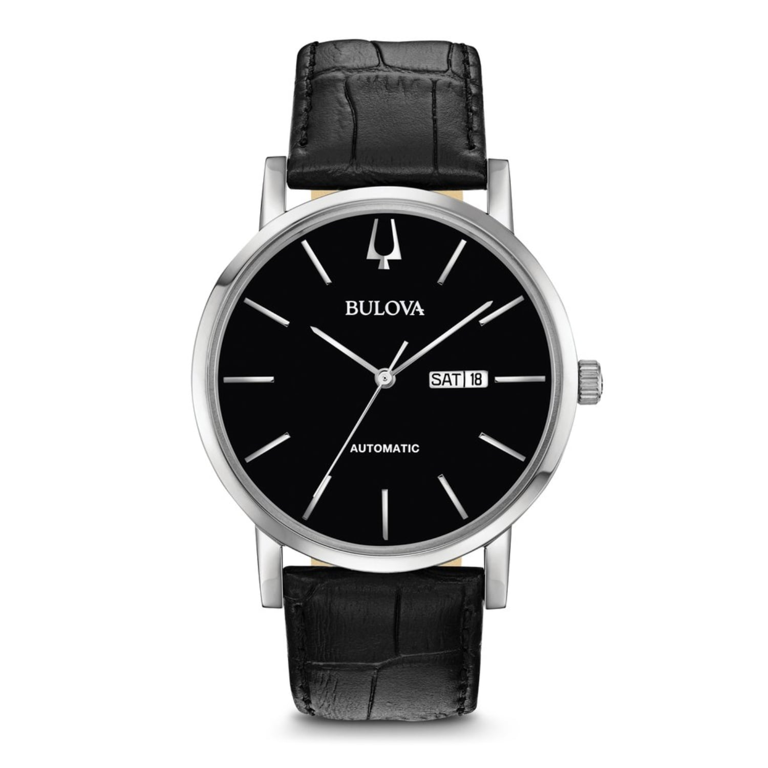 Bulova Men's Classic Automatic Leather Watch 96C131 - Walmart.com