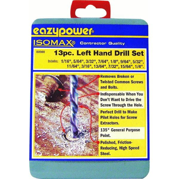 Eazypower Left Hand Drill Bit Set (13-Piece) - Walmart.com