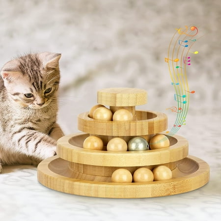 Cat Toy Ball Track, Kitty Toys Roller, Cat Ball Toy, 3 Layer Track ...