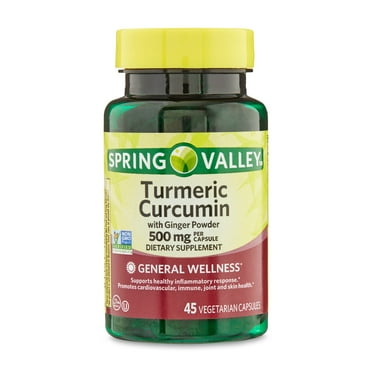 Spring Valley Whole Herb Turmeric Curcumin Capsules, 500 mg, 90 Ct ...