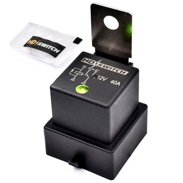 Upgraded HD Switch Waterproof Relay w/LED Diagnostic Indicator, 12V 40A ...