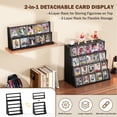 Sfugno Trading Card Display Stand, 6 Tier Wood Vertical Holder, Graded ...