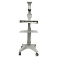 Computer Cart Mobile Workstation Computer Monitor Cart Office Cart with ...