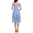 Dress the Population Womens Sleeveless Deep-V Applique Cocktail and ...
