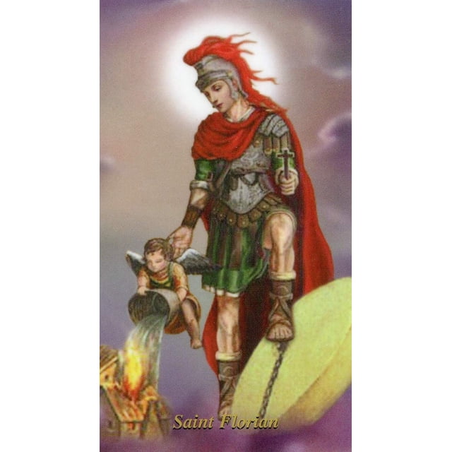 St. Florian - Prayer - Relic Laminated holy card - Blessed by Pope ...