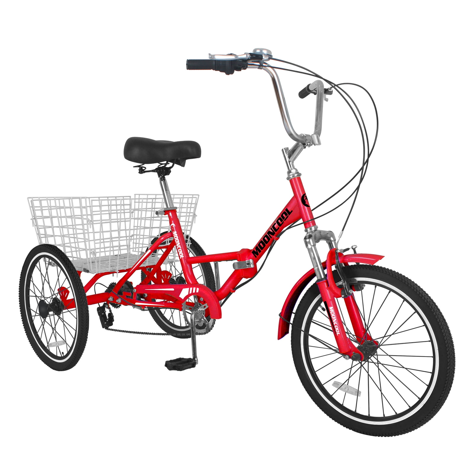 Buy Lilypelle 20 Inch Adult Tricycles Folding Tricycle 3 Wheel Bikes 7 ...