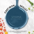 Utopia Kitchen Cast iron Skillets 3 Piece Set,Chefs Pan, Pre Seasoned ...