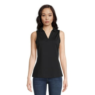 Chaps Women's Sleeveless 5 Button Placket Polo, Sizes S-XXL - Walmart.com
