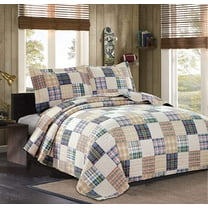 9pcs Quilt Bedding Set Grey Floral Bedspread California King Size for ...