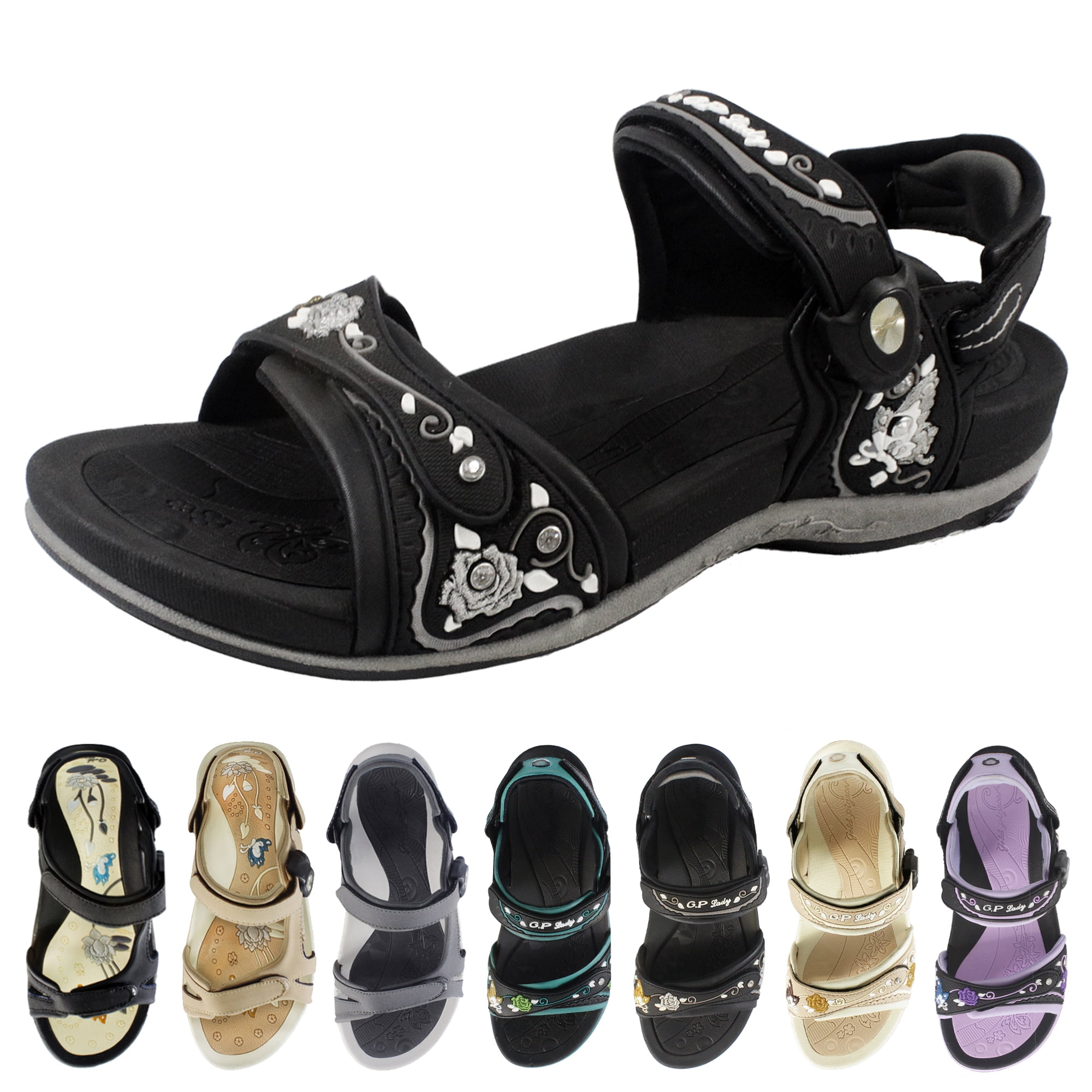 GP Signature Snap Lock Sandals for Women - Walmart.com