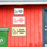 Signs ByLITA Classic Framed Waste Disposal Area Door or Wall Sign Easy ...
