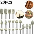 ELARA- 20Pcs 3Mm Rougher Surface Rotary Diamond Burr Drill Bits ...