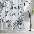Blue Texas Star Shower Curtains for Bathroom, Vintage Berry Faith Love ...
