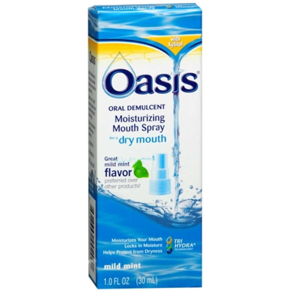 Oasis Moisturizing Mouth Spray Mild Mint 1 oz - Walmart.com - Walmart.com