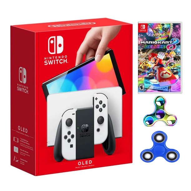 Nintendo Switch 64gb 7 Inch Oled Model Bundle White Joy Con