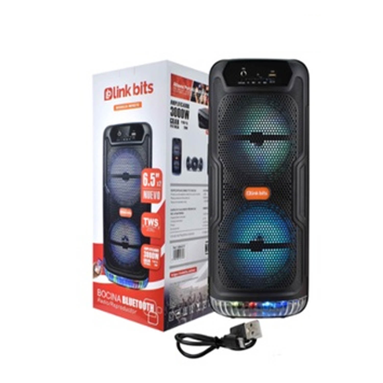 Bocina Bluetooth Link Bits Luz Led 6.5" | Walmart en línea