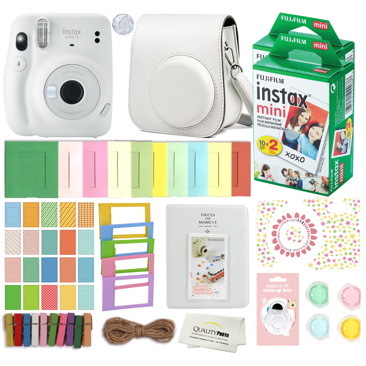 Fujifilm Mini 11 Instant Camera (Ice White) with Case 40 Fuji Films ...