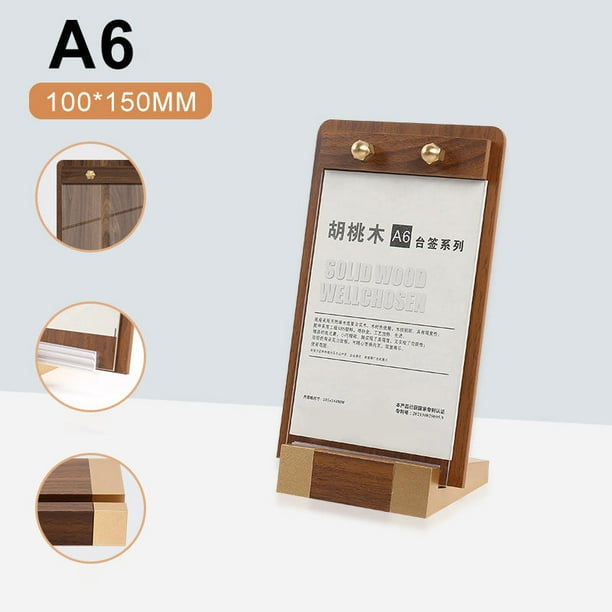 Solid Walnut Wood Menu Clipboard A4/A5 Solid Wood Display Board High ...