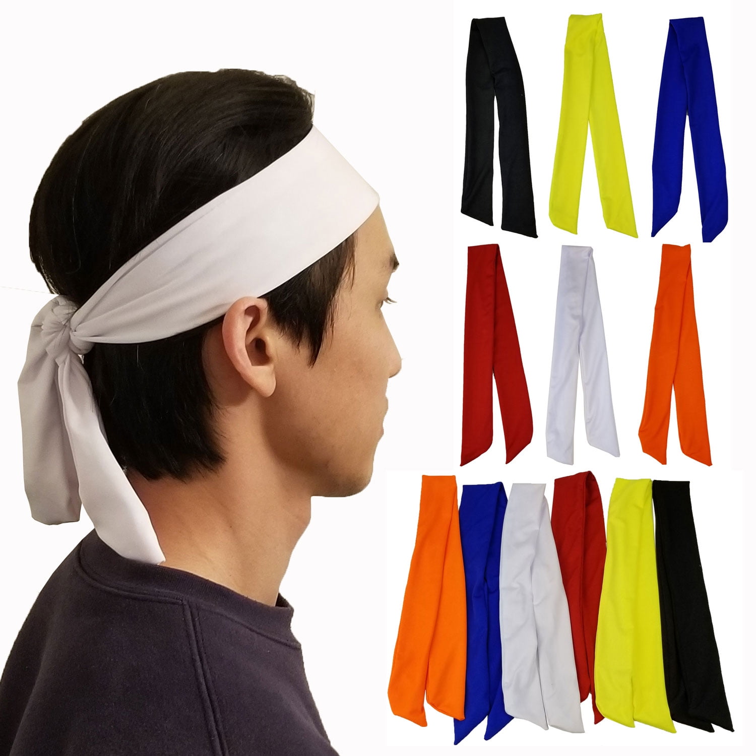Xeru 6 Youth Sports Head Tie Headband Tennis Running Soccer Basketball ...