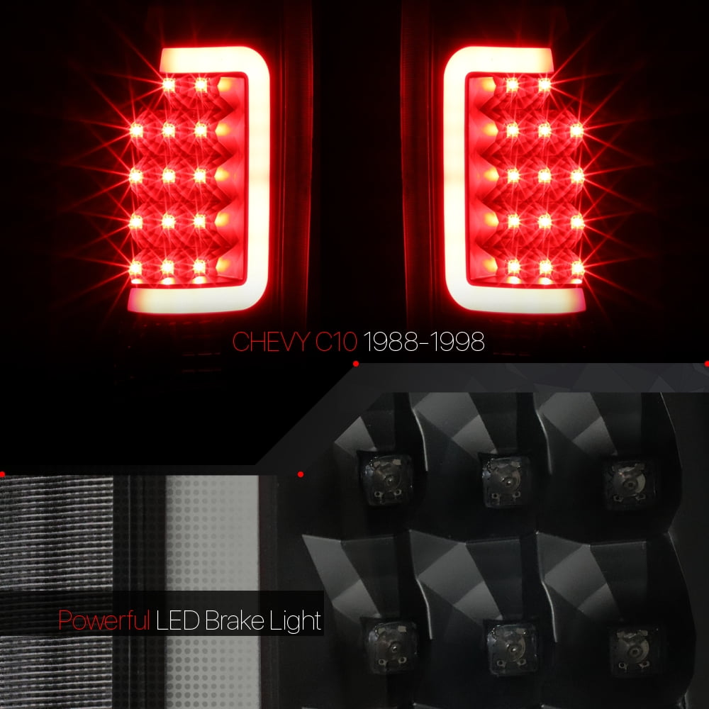 Buy Black/Smoked *TRON LED BAR* 3D Neon Tube Tail Light Lamp for 88-00 ...