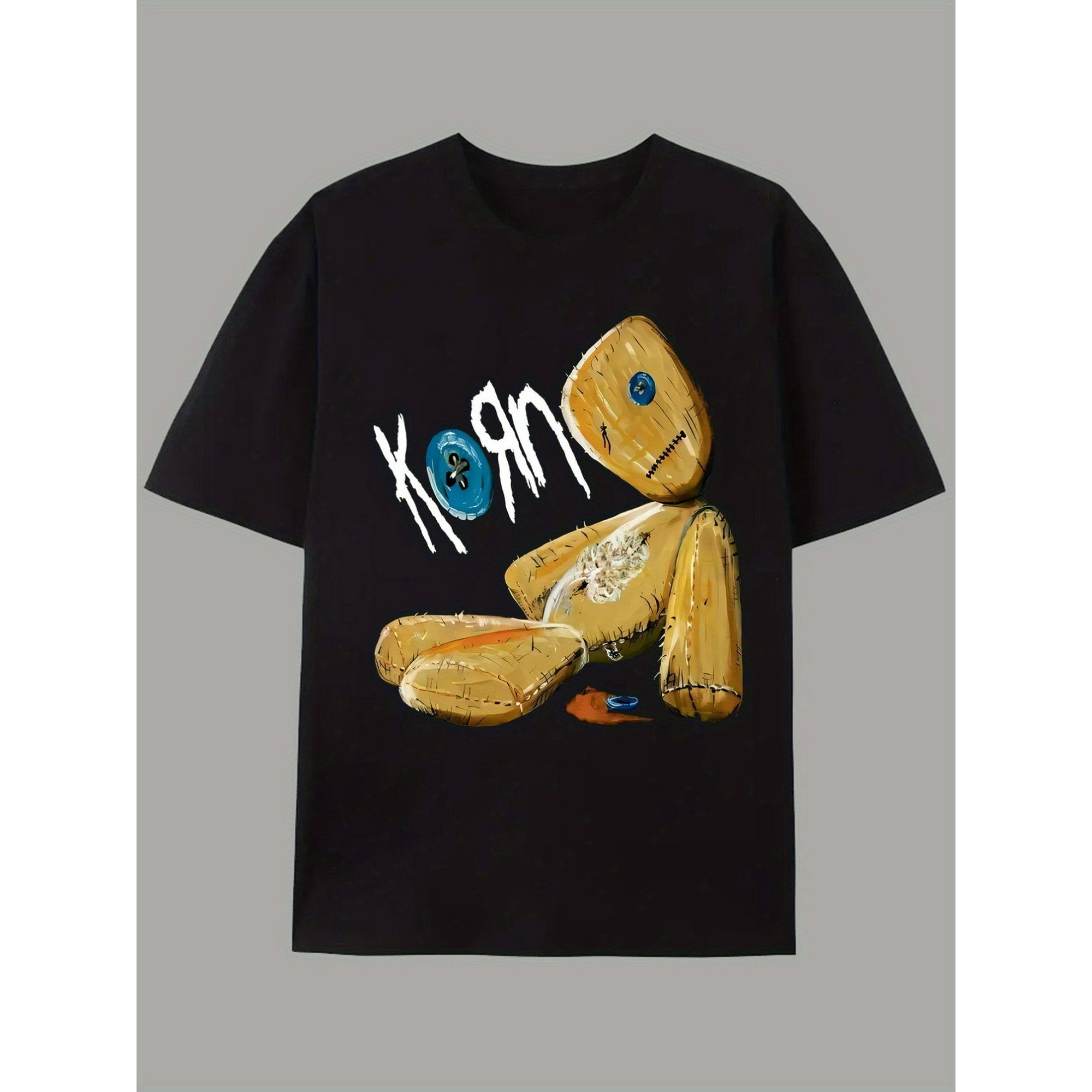 Click here for Generic Mens Korn Graphic Print T-Shirt - Black Di... prices