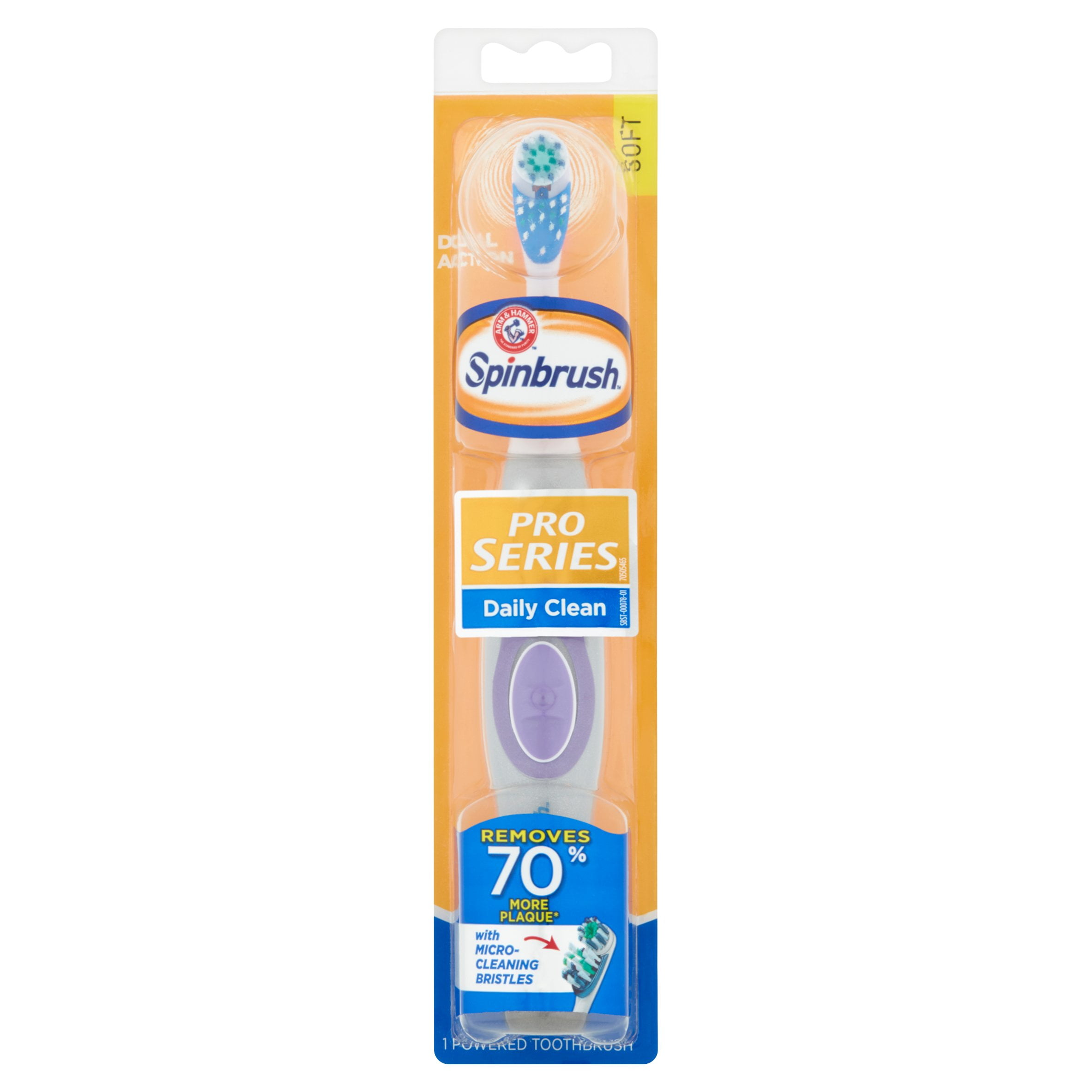 Arm & Hammer Spinbrush Pro Series Soft Daily Clean Powered Toothbrush ...