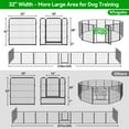 Kfvigoho Dog Playpen Outdoor 12 Panels Heavy Duty Dog Pen 32" Height ...