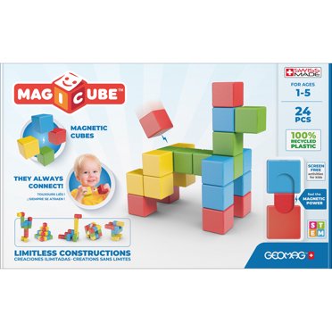 GEOMAG Magicube Shapes Recycled Magnetic Toy Set - 32 Pieces - Walmart.com