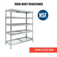 AR Shelving Industrial Storage Racks - 47 x 18 x 71in Galvanized, Steel ...
