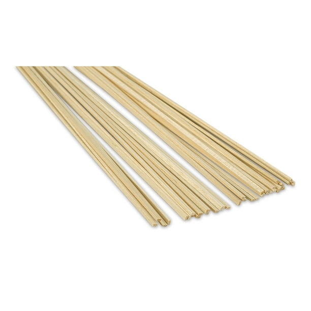 Bud Nosen Balsa Wood Sticks - 3/32" x 3/16" x 36", Pkg of 36 - Walmart.com