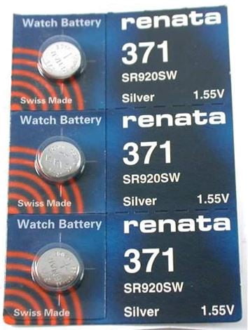 #371 Renata Watch Batteries 3Pcs - Walmart.com