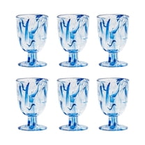 TarHong Aegean Swirl Premium Acrylic Drinkware Goblet/Wine Glass, 14 ...