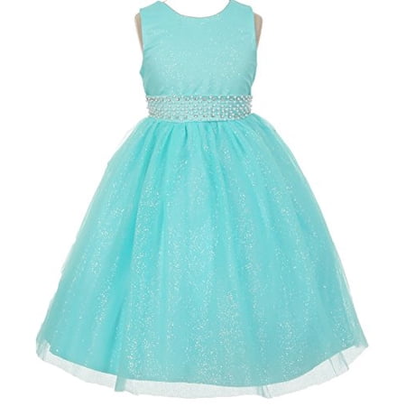 Bny Corner - BNY Corner Flower Girl Dress Sparkly Tulle & Pearl Waist ...