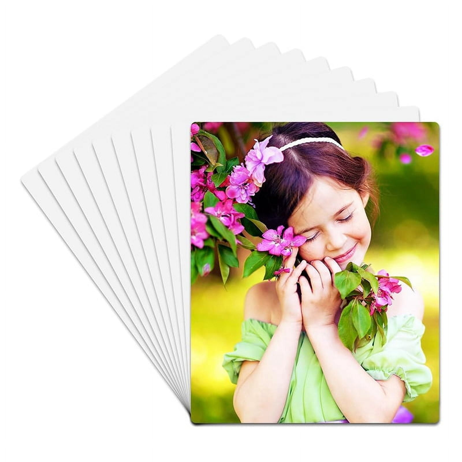 10 piezas de papel de transferencia térmica de fotos en blanco de metal ...