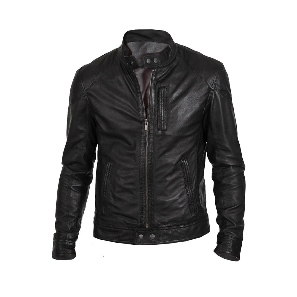 Click here for Hawk & Bull Black Leather Biker Jacket Motorcycle... prices