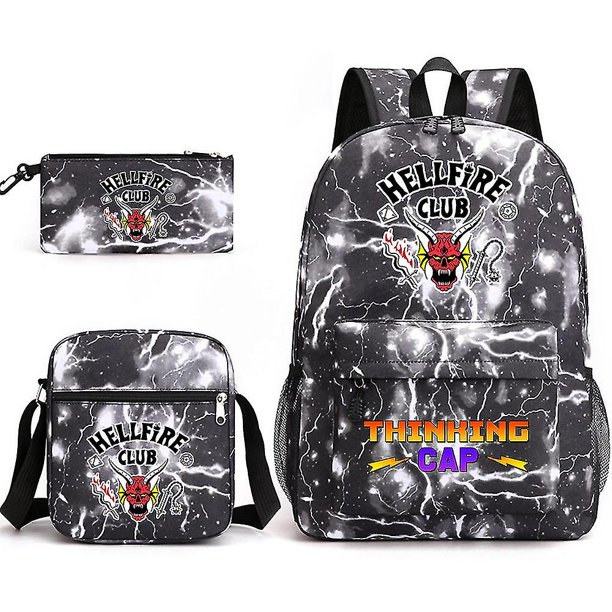 Stranger Things Hellfire Club Backpack Three-piece Set School Bag ...