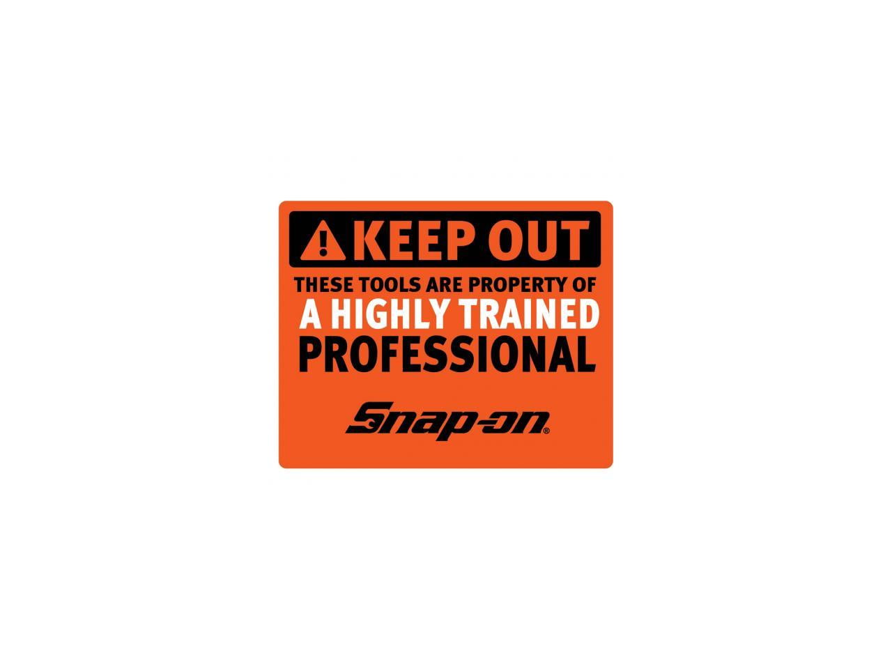 Snap-on tools Highly Trained sticker 5”w x 4”h Orange - Walmart.com