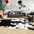 Lochas Faux Cowhide Rug Cow Print Area Rug for Bedroom Living Room Home ...